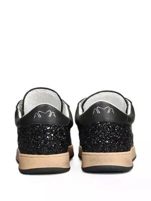 AMA-BRAND Glitter-patch Leather Low-top Sneakers