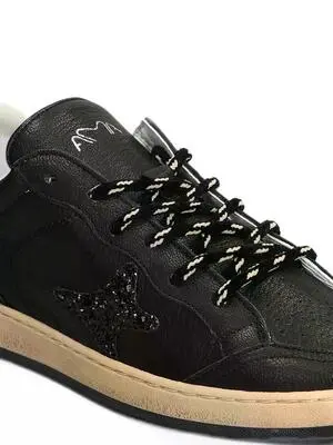 AMA-BRAND Glitter-patch Leather Low-top Sneakers