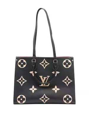 LOUIS VUITTON 2021-2026 Bicolor Monogram Empreinte Giant Onthego Mm Satchel