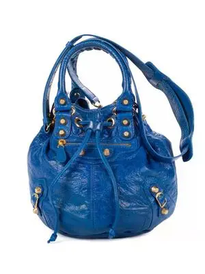 Balenciaga Pompon Shoulder Bag - Blue