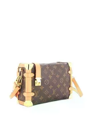 LOUIS VUITTON Side Trunk Handbag Monogram Canvas Mm Satchel - Brown
