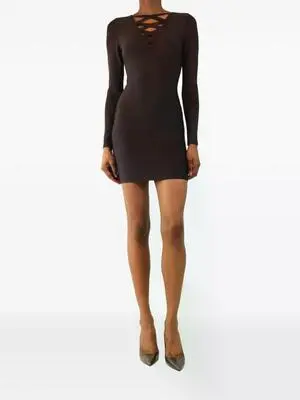 Herve Leger Criss-cross Front Midi Dress