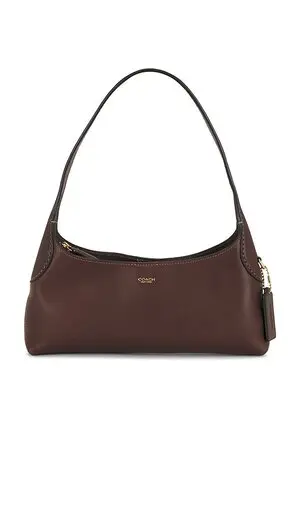 COACH Natural Grain Leather Brooklyn Shoulder Bag 26 In Brown - Maple