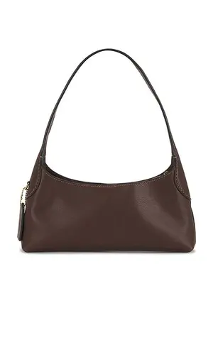 COACH Natural Grain Leather Brooklyn Shoulder Bag 26 In Brown