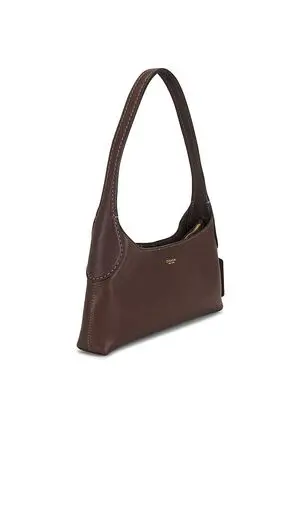 COACH Natural Grain Leather Brooklyn Shoulder Bag 26 In Brown