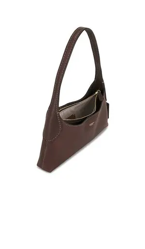 COACH Natural Grain Leather Brooklyn Shoulder Bag 26 In Brown