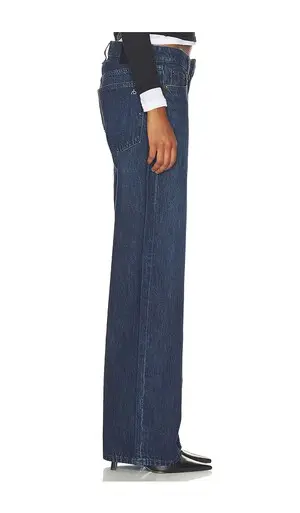 Rag & Bone Cam Full Length Straight Jeans In Blue