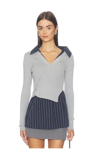 MARRKNULL Dislocation Two-piece Top - Grey
