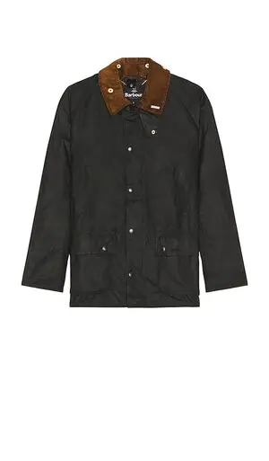 Barbour Icons Ashby Wax Jacket In Black