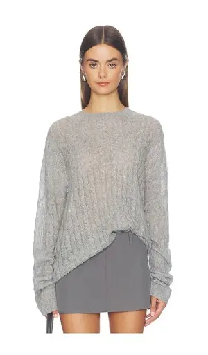 LISA YANG Amabel Sweater In Grey - Cloudy