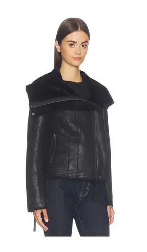 Free People X We The Free Fourline Shearling Aviator Jacket