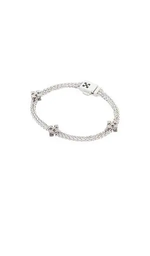 Off-White Arrow Bracelet In Metallic - Silver