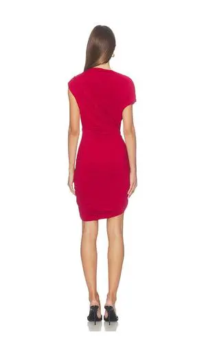 Misha Collection Ona Drape Mini Dress In Red