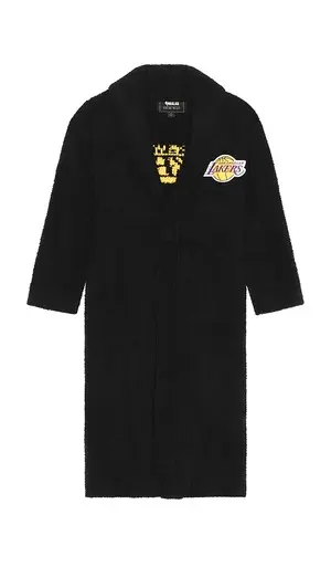 Barefoot Dreams X Nba Los Angeles Lakers Cozychic Robe In Black