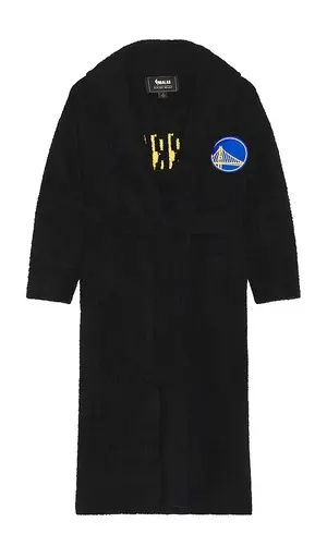 Barefoot Dreams X Nba Golden State Warriors Cozychic Robe In Black