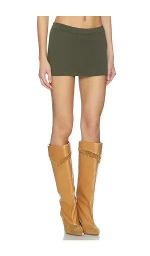 Frankies Bikinis Marialla Cloud Knit Skort In Green