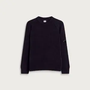 C.P. COMPANY Chenille Knit Lens Jumper - Total Eclipse