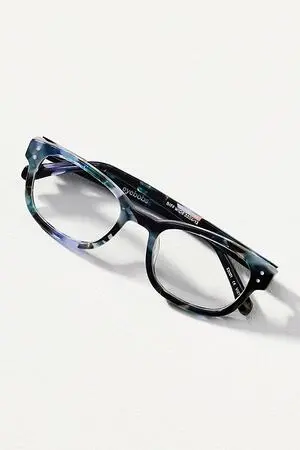 Eyebobs Square Readers - Blue Pattern