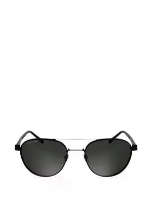 Lacoste Pilot-frame Double-bridge Sunglasses - Black
