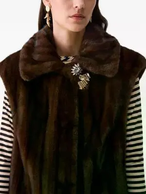 Liu Jo Long Vest In Faux-fur