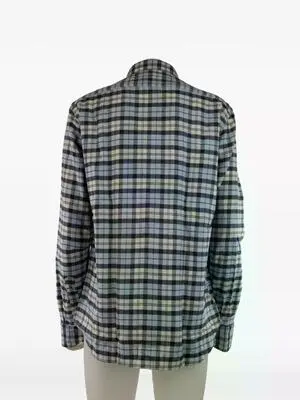 TINTORIA MATTEI 954 Check-pattern Button-down Shirt - Blue