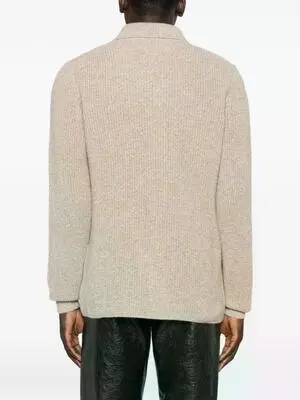 FILIPPO DE LAURENTIIS Ribbed-knit Button-down Sweater