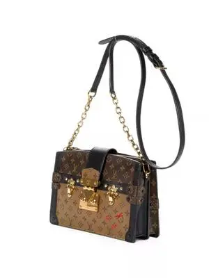 LOUIS VUITTON Monogram Reverse Trunk Clutch Shoulder Bag - Brown