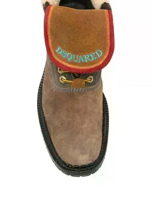 Dsquared2 2000s Shearling-trim Lace-up Boots