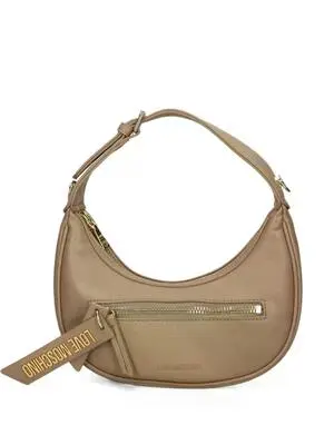 Moschino Logo-plaque Shoulder Bag - Neutrals