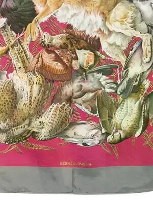 Hermès 2000s Animal-print Silk Scarf