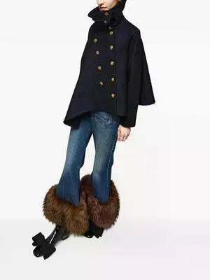 A.W.A.K.E. Mode Asymmetric Flared Pea Coat