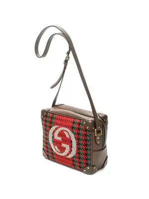 Gucci Houndstooth Gg Shoulder Bag