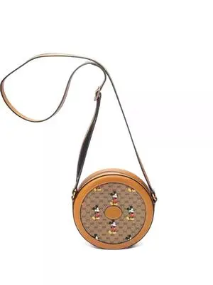 Gucci X Disney Mini Mickey Mouse Microguccissima Shoulder Bag - Brown