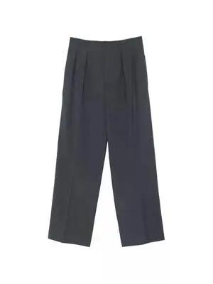 Lacoste Runway Pleated Straight-leg Trousers - Grey