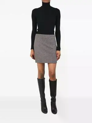 Theory Houndstooth-pattern Mini Skirt