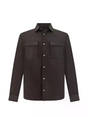 Paul & Shark Flap-pocket Wool Overshirt - Brown