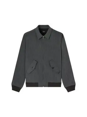A.p.c. Gaspard Classic Gray Jacket In A Cotton-wool Blend