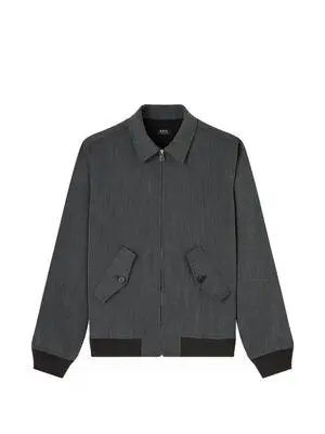 A.p.c. Gaspard Classic Gray Jacket In A Cotton-wool Blend