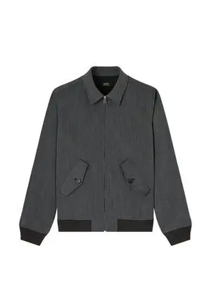 A.p.c. Gaspard Classic Gray Jacket In A Cotton-wool Blend