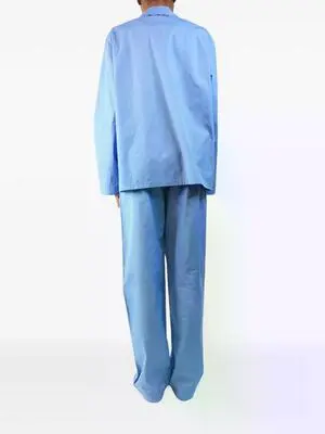 Miu Miu Logo-embroidered Shirt And Trousers Set