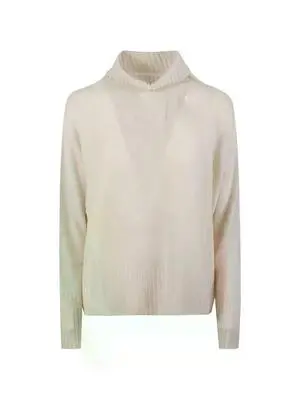EDOARDO GALLORINI Ribbed-trim Cashmere Sweater - Neutrals