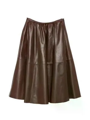 Alberta Ferretti Panelled Leather Maxi Skirt