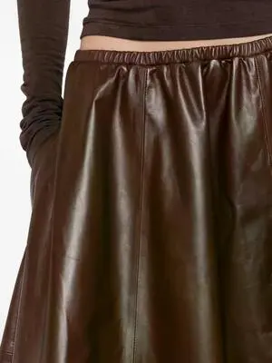 Alberta Ferretti Panelled Leather Maxi Skirt