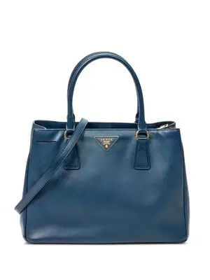 Prada Medium Saffiano Leather Tote Bag - Blue