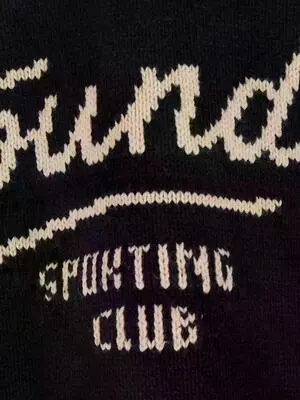 FOUND Logo-intarsia Striped Sweater