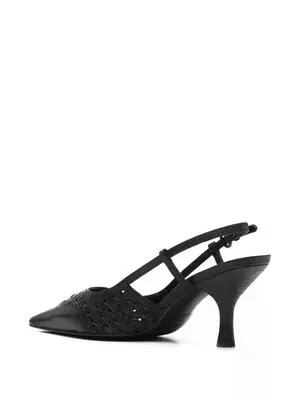 Miu Miu 2000s Woven Slingback Pumps