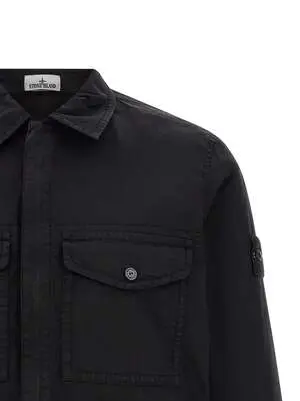 Stone Island Badge Logo' Overshirt - Black