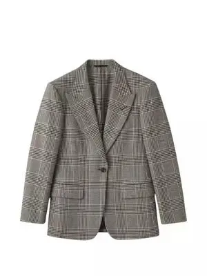 TOM FORD Prince Of Wales Check Blazer - Grey