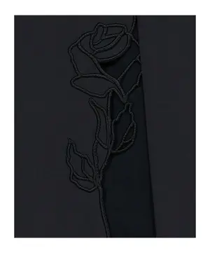 Blumarine Embroidered-slit Midi Skirt