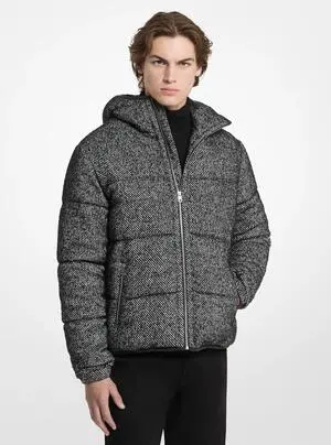 Michael Kors Quilted Twill Puffer Jacket In Size By